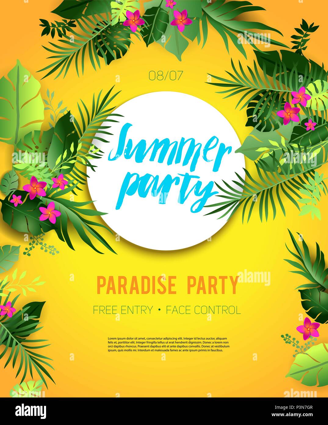 Yellow summer poster Stock Vector Image & Art - Alamy