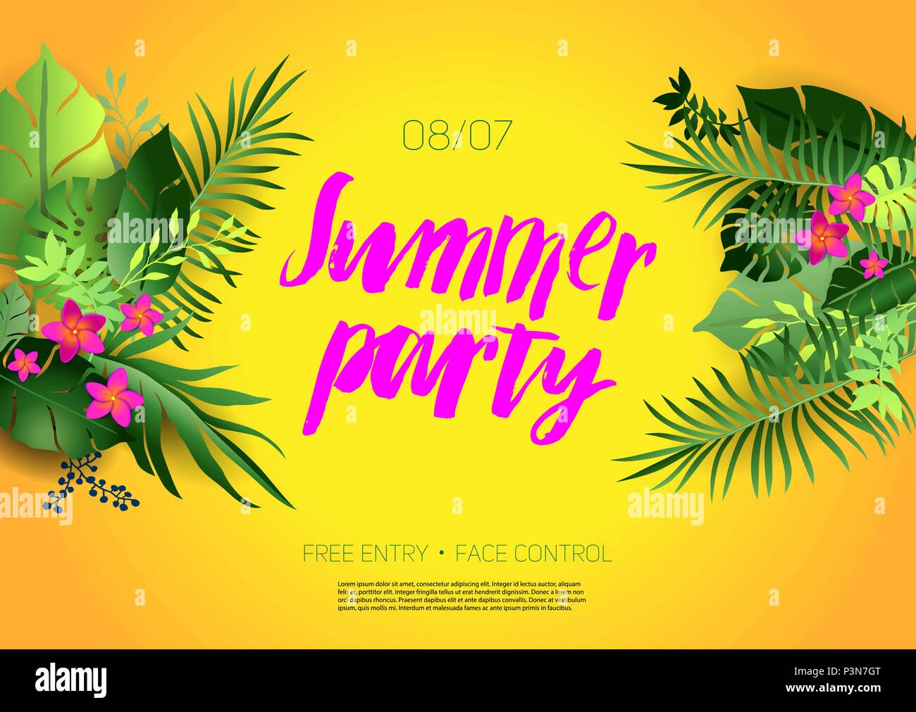 Summer garden design Stock Vector Images - Alamy