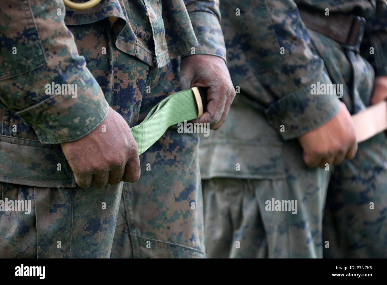Marines with Marine Wing Communication Squadron 28 are recognized as ...