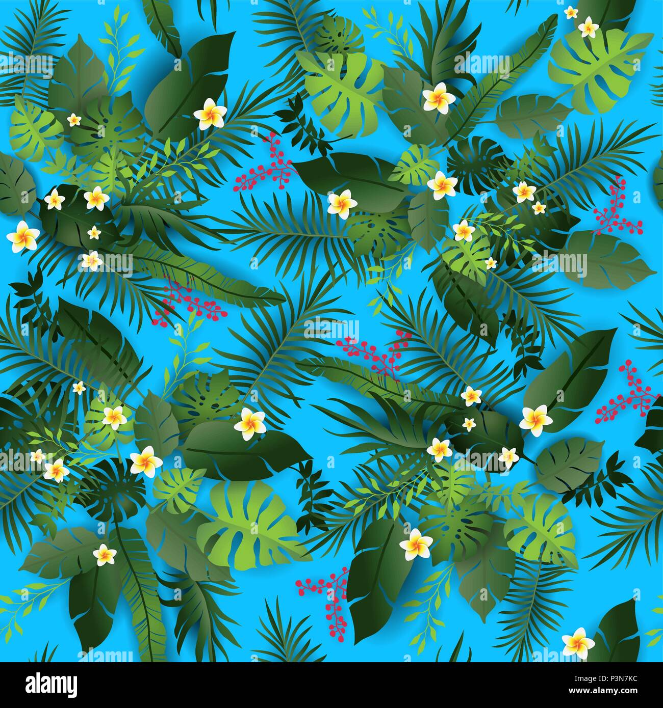 Seamless tropic pattern cartoon Stock Vector Images - Alamy