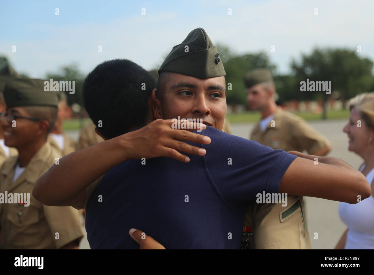 U.S. Marine Corps Pfc. Johnny Mendez with Lima Company, Recruit ...