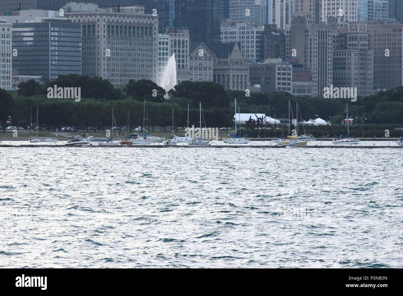 A skyline view along the lakeshore Stock Photo - Alamy