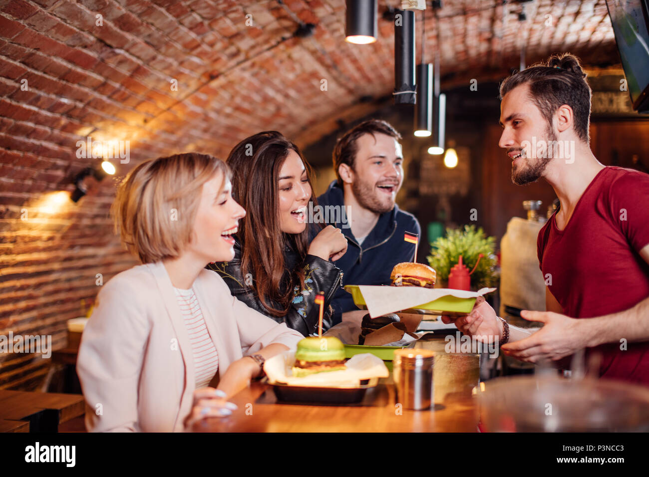 Four party meeting hi-res stock photography and images - Alamy