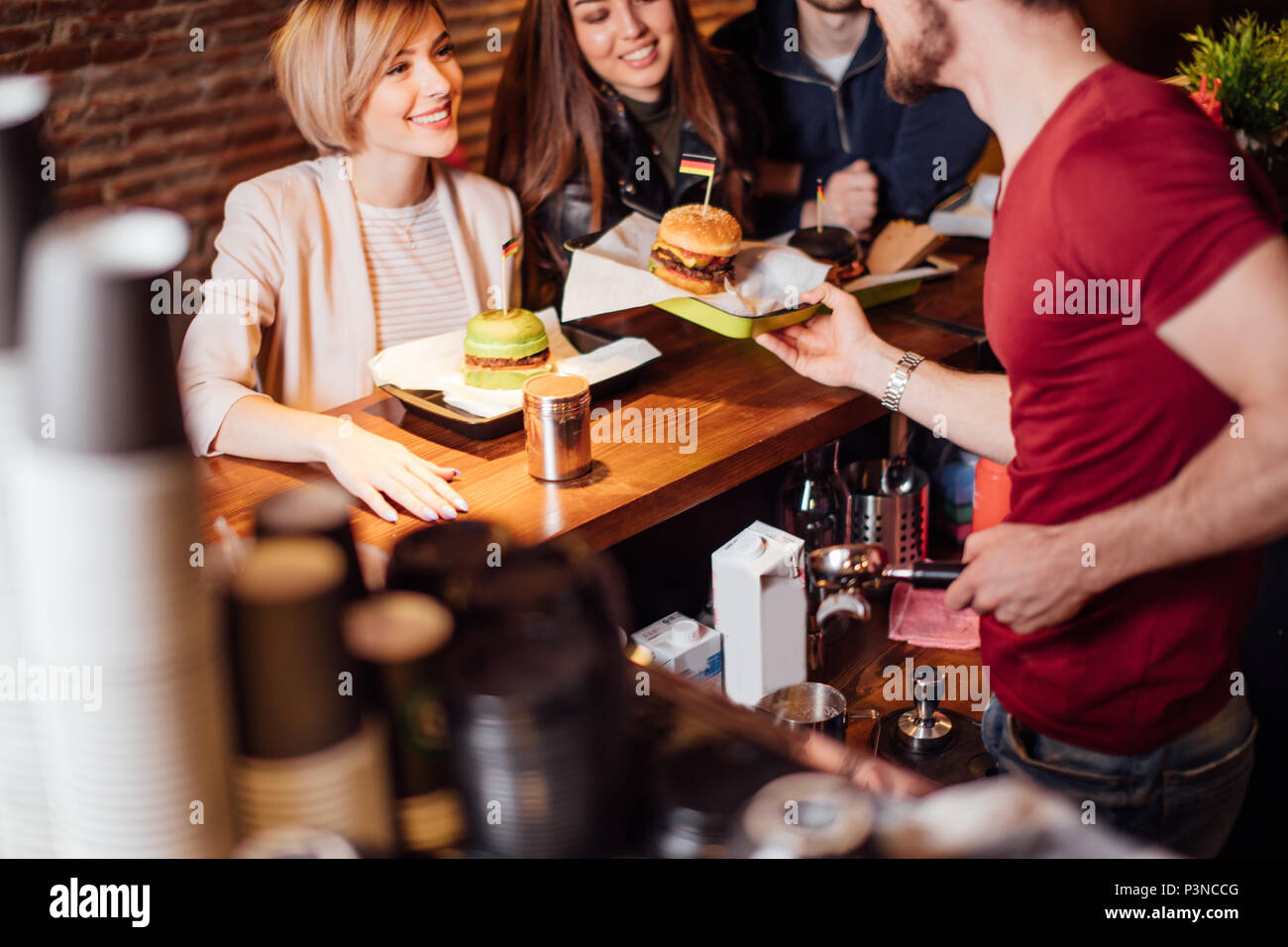 Four party meeting hi-res stock photography and images - Alamy