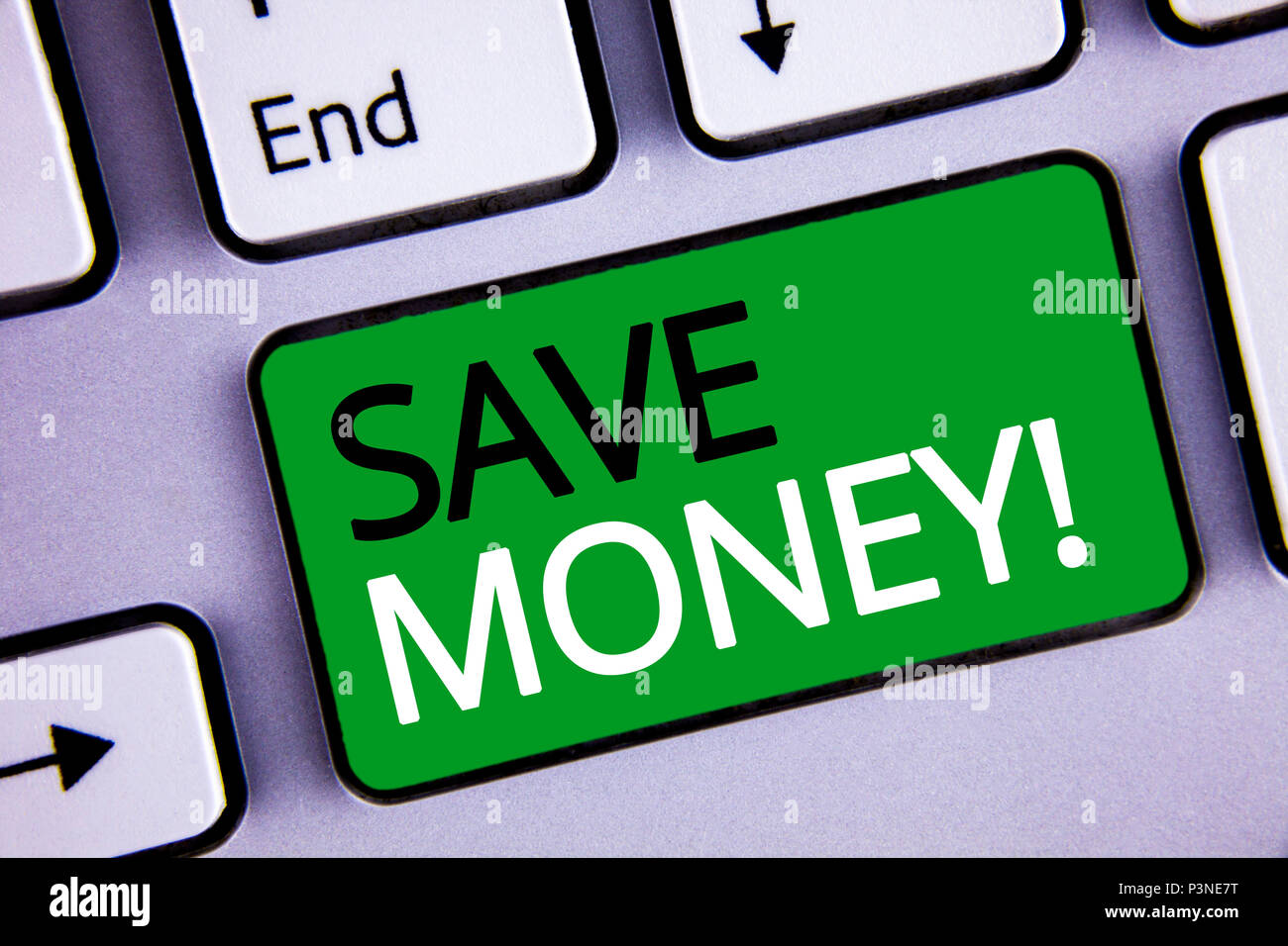 Conceptual hand writing showing Save Money Motivational Call. Business ...