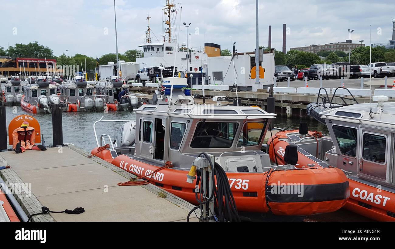 Multiple Coast Guard 25-foot response boats from various units are ...