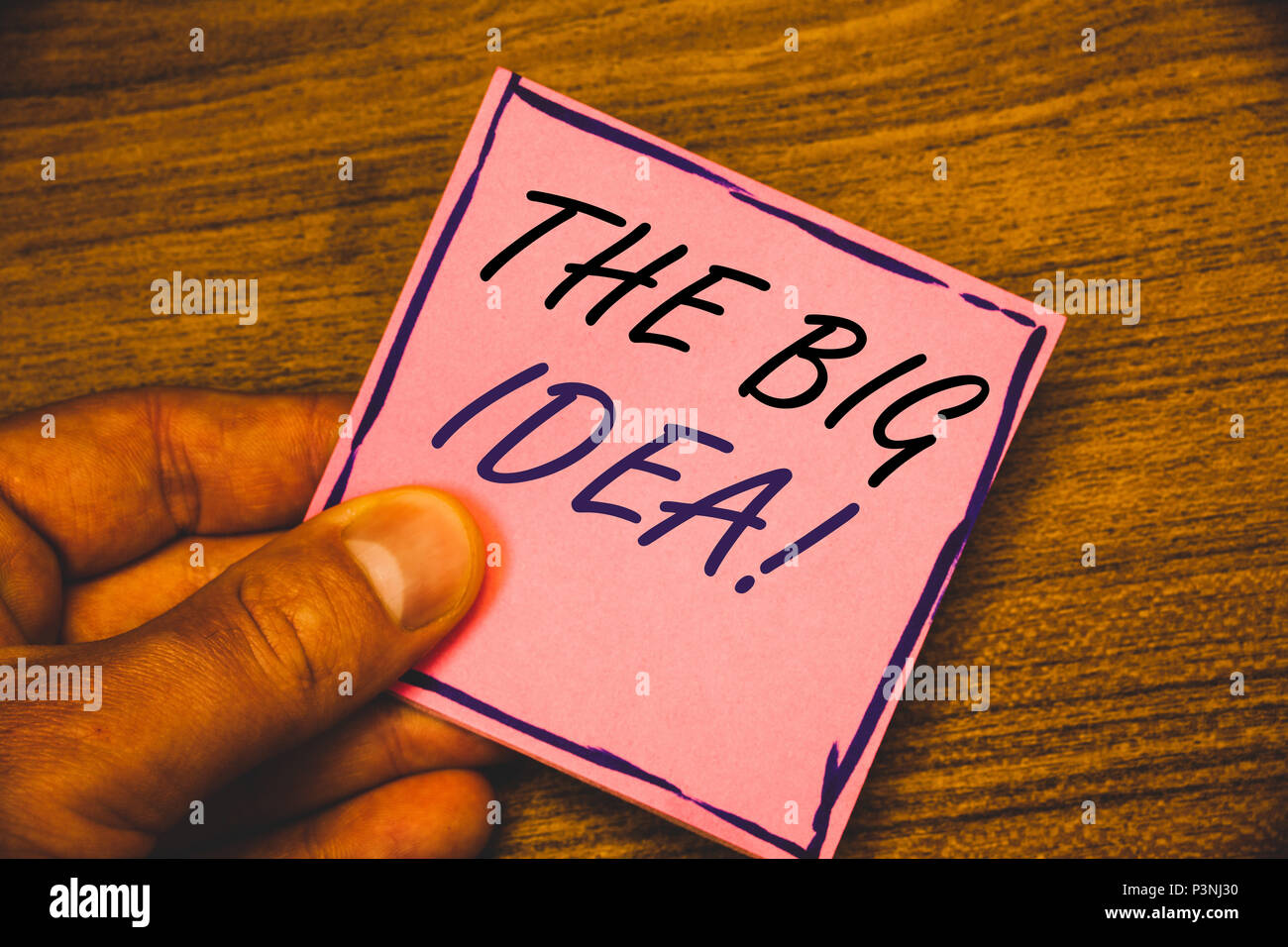 Writing note showing The Big Idea Motivational Call. Business photo ...