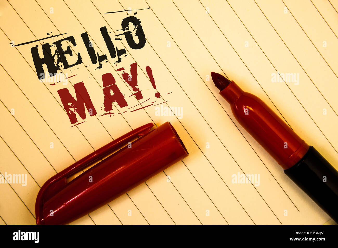 Text sign showing Hello May Motivational Call. Conceptual photo ...
