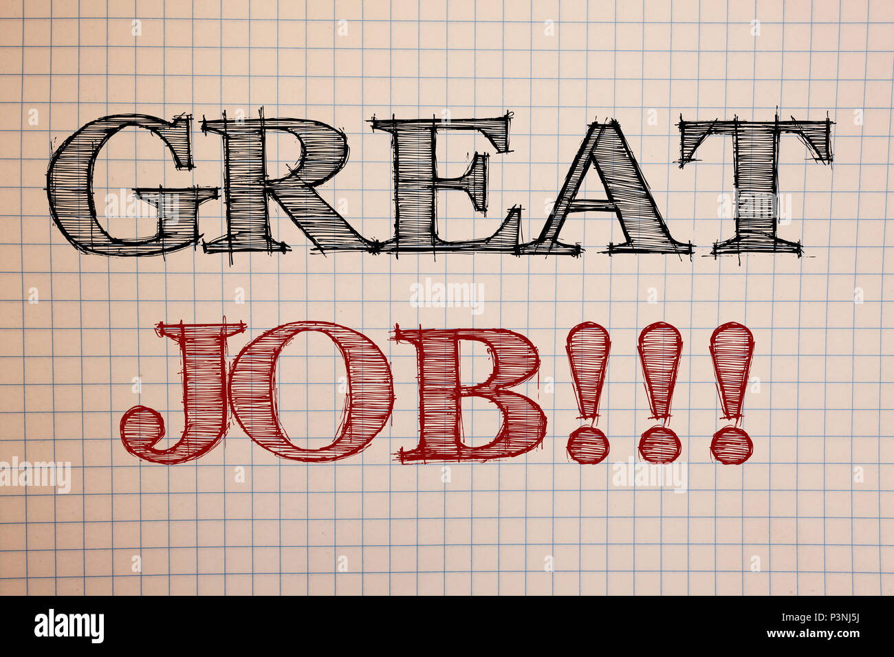 Text sign showing Great Job Motivational Call. Conceptual photo Excellent work Well done Good ...