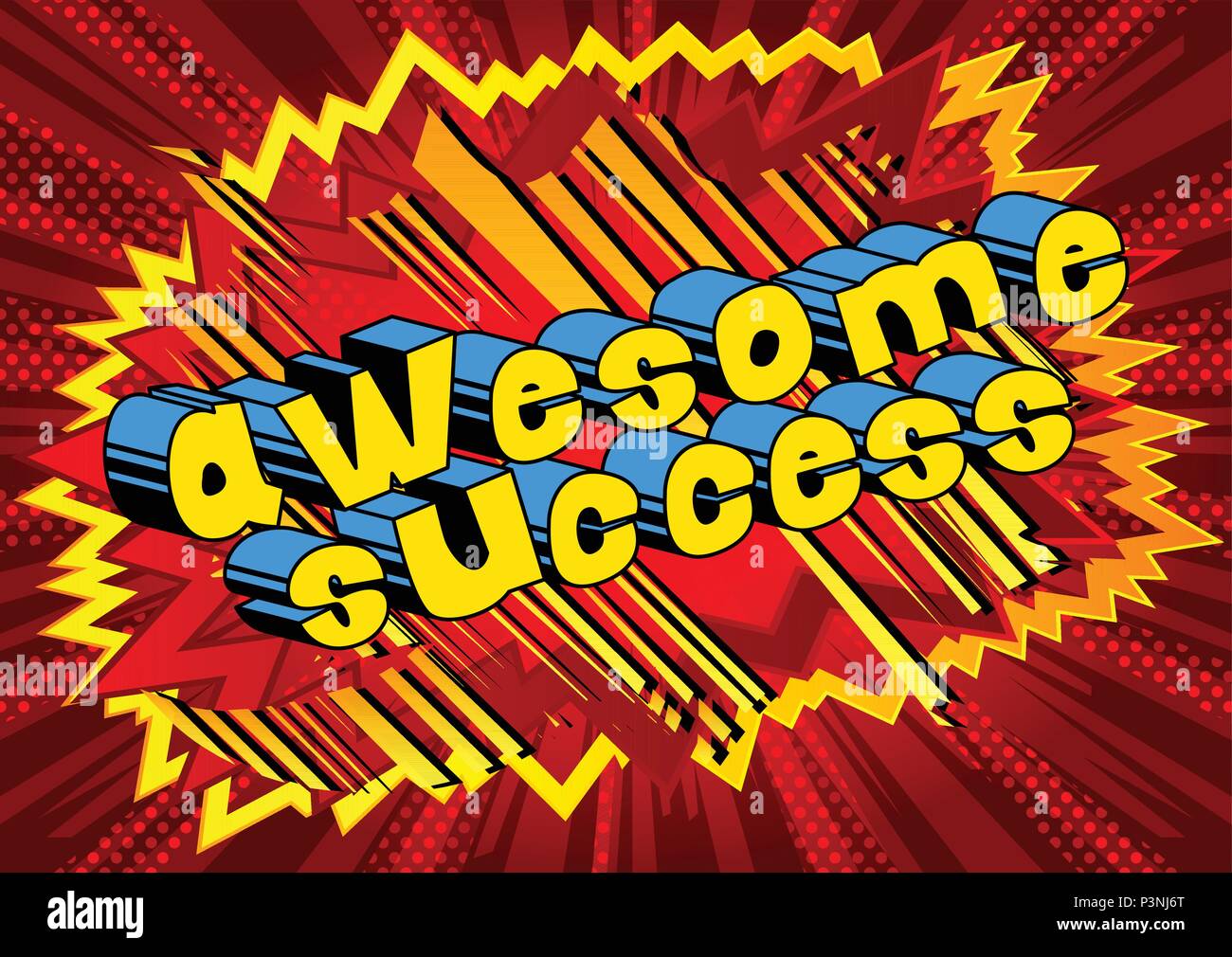 Awesome Success - Comic book word on abstract background Stock Vector ...