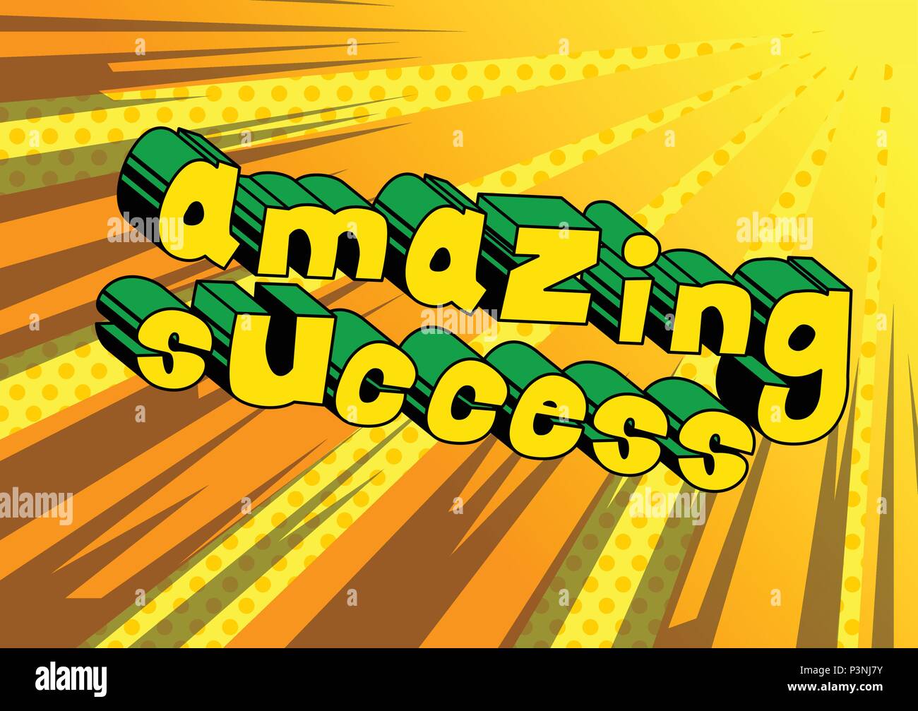 Amazing Success - Comic book word on abstract background Stock Vector ...
