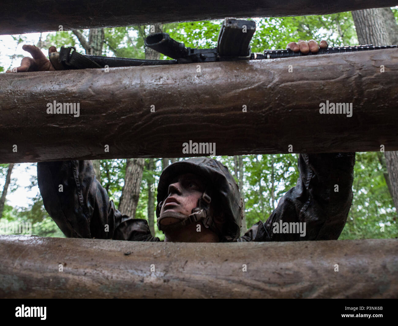 A Candidate with Lima Company, Officer Candidate School (OCS), conducts ...