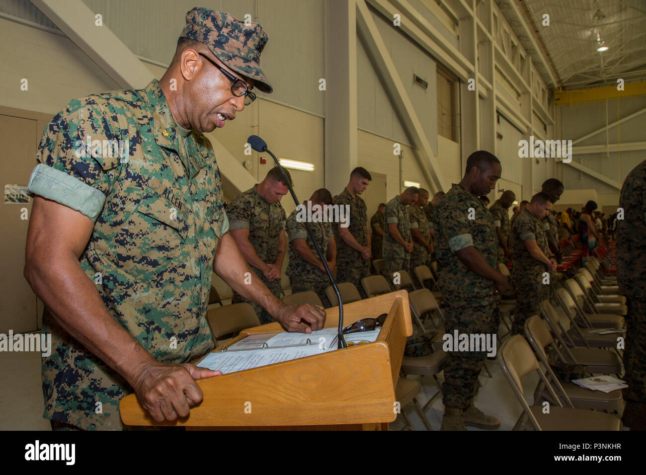 U.S. Navy Lt. Cmdr. Raynard Allen, chaplain, Headquarters and ...