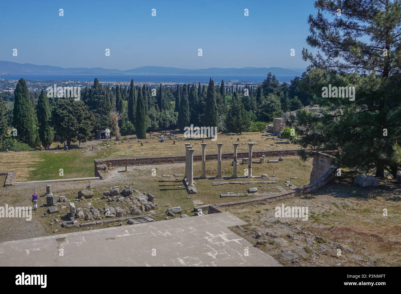 Kos, Greece: View of Turkey across the Aegean Sea, from the ancient ...