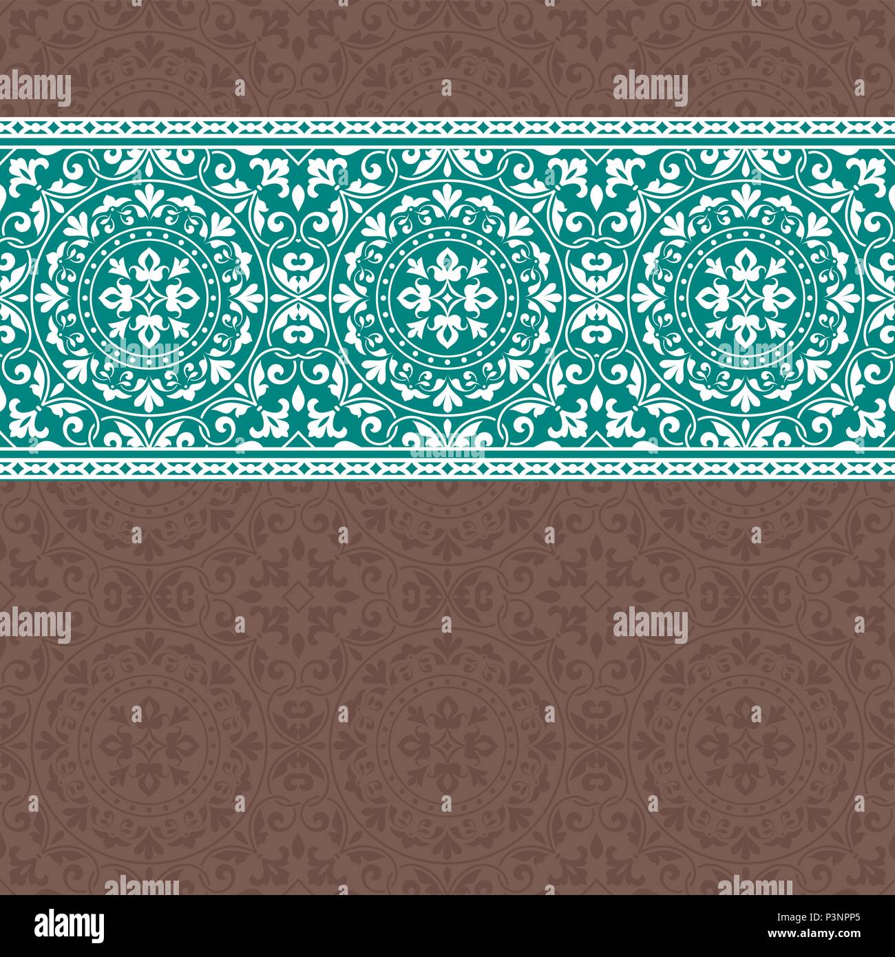 Invitation card with vintage ornament Stock Vector Image & Art - Alamy