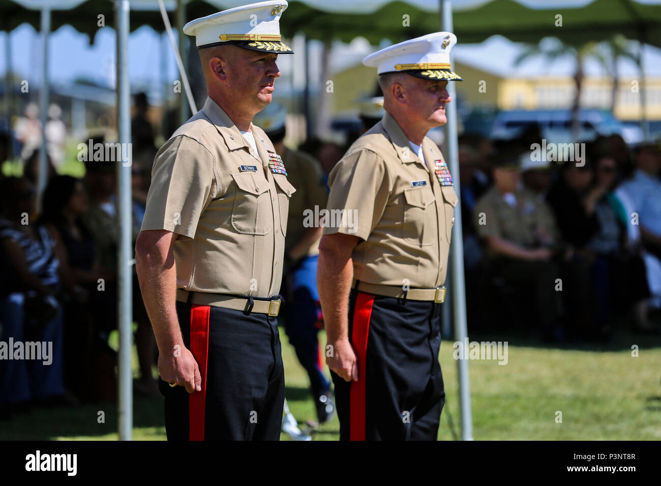 Brigadier General James W. Bierman (left), outgoing commanding general ...