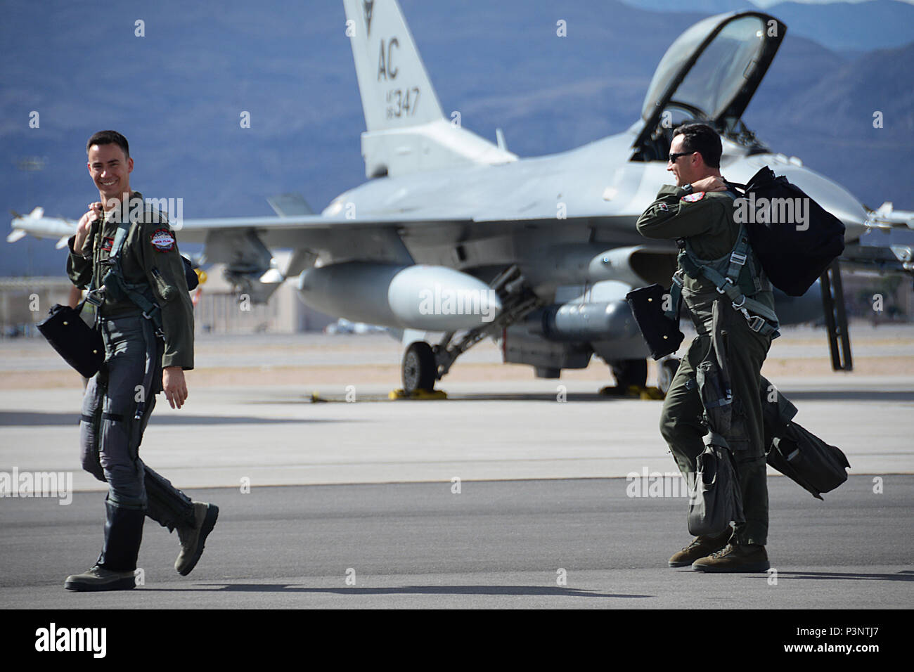 U.S. Air Force Capt. Arnold Lucchesi, left, and Capt. Brian Bradke, F ...
