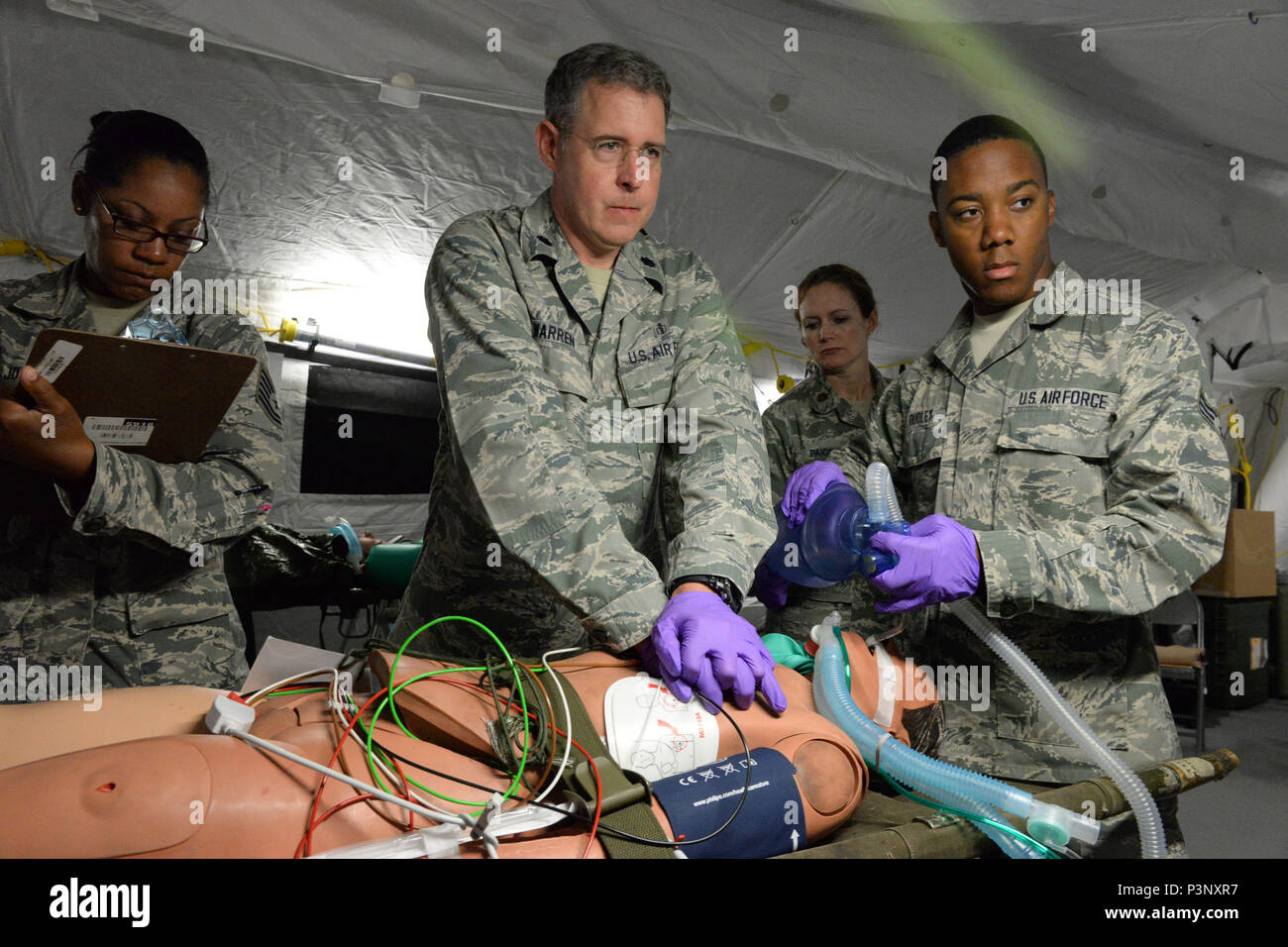 Lt. Col. Keith Warren, of the 158th Medical Group, Vermont Air National ...