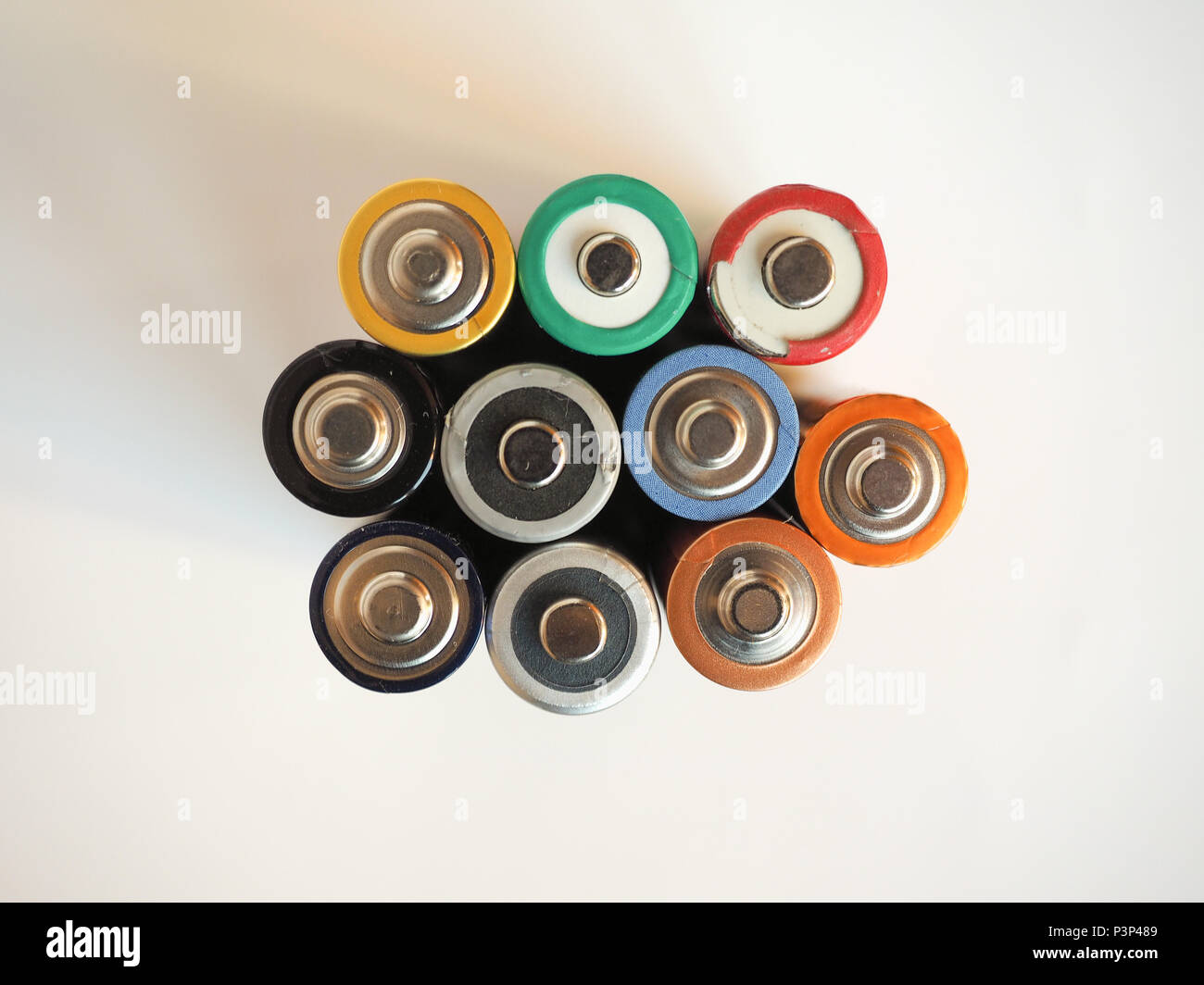 Many AA batteries (aka Double A) for electronic devices Stock Photo - Alamy