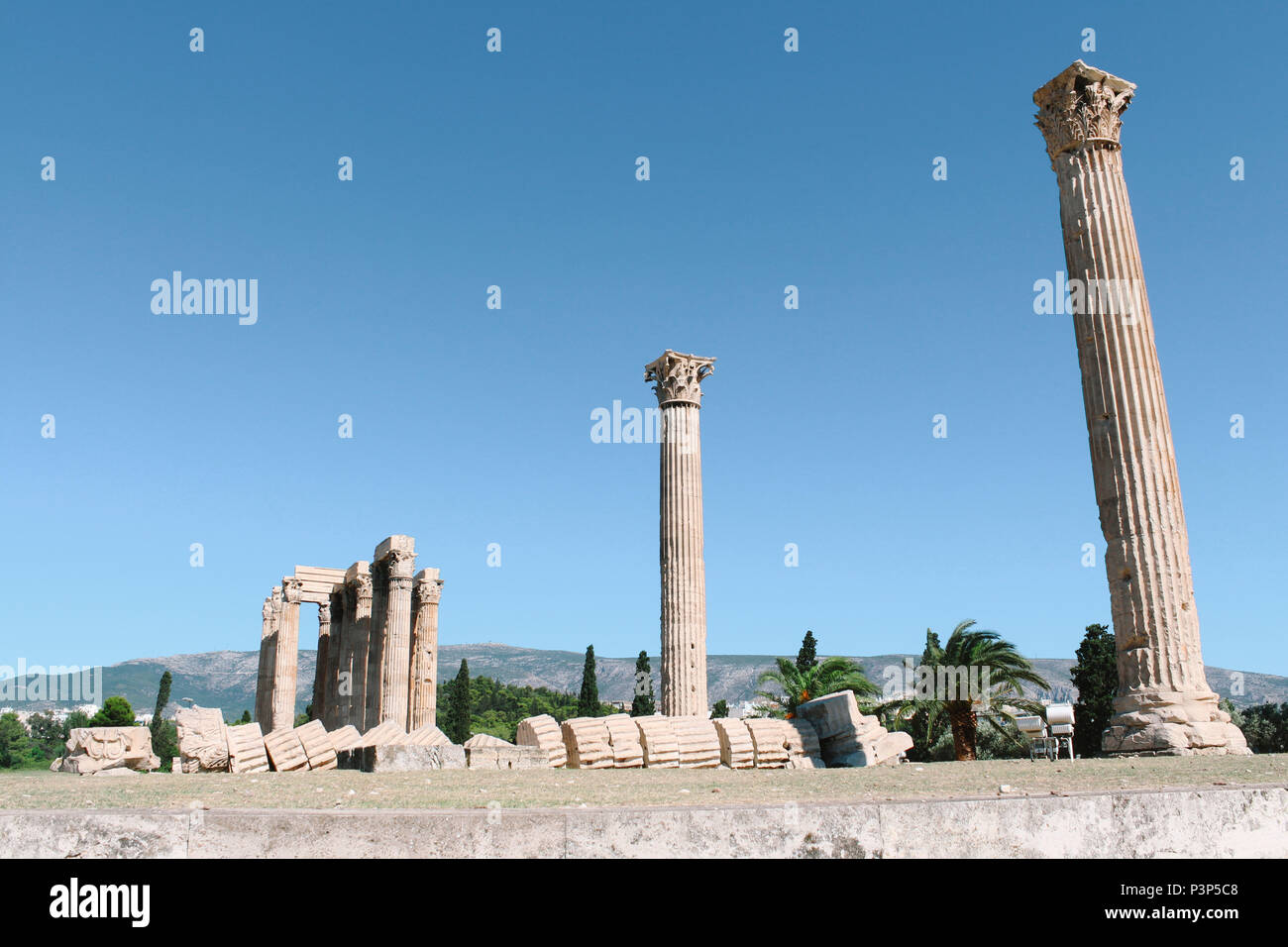 The Temple of Olympian Zeus in Athens, Greece Stock Photo - Alamy