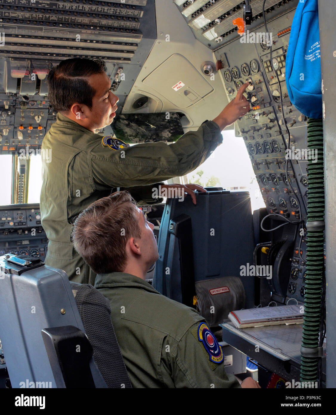 Master Sgt. Noel Amigleo, 70th Air Refueling Squadron flight engineer ...