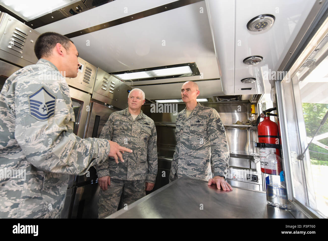 U.S. Air Force Lt. Gen. L. Scott Rice, center, director of the Air ...
