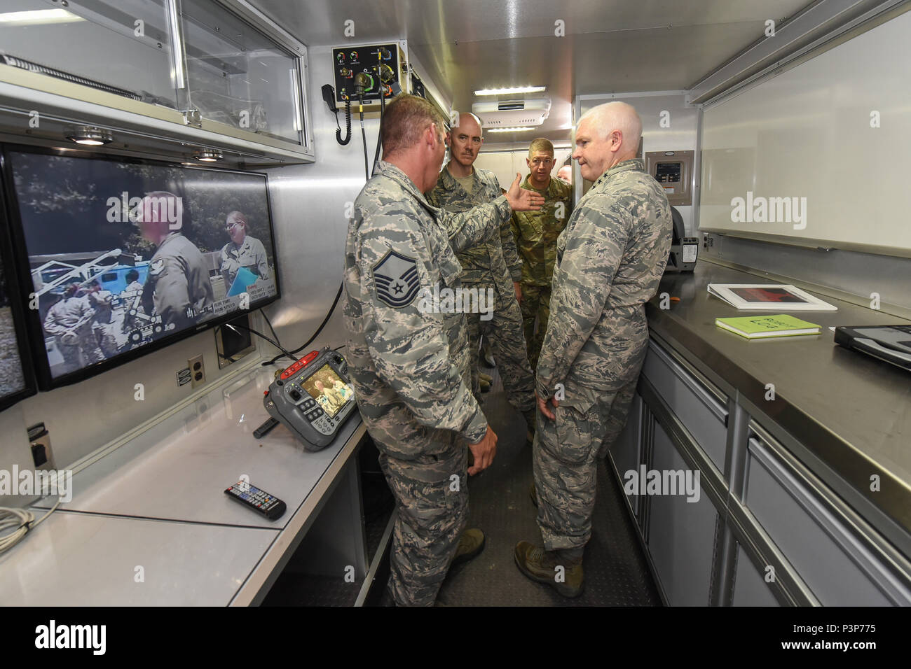 U.S. Air Force Master Sgt. Gregory Stephens, left, 116th Air Control ...