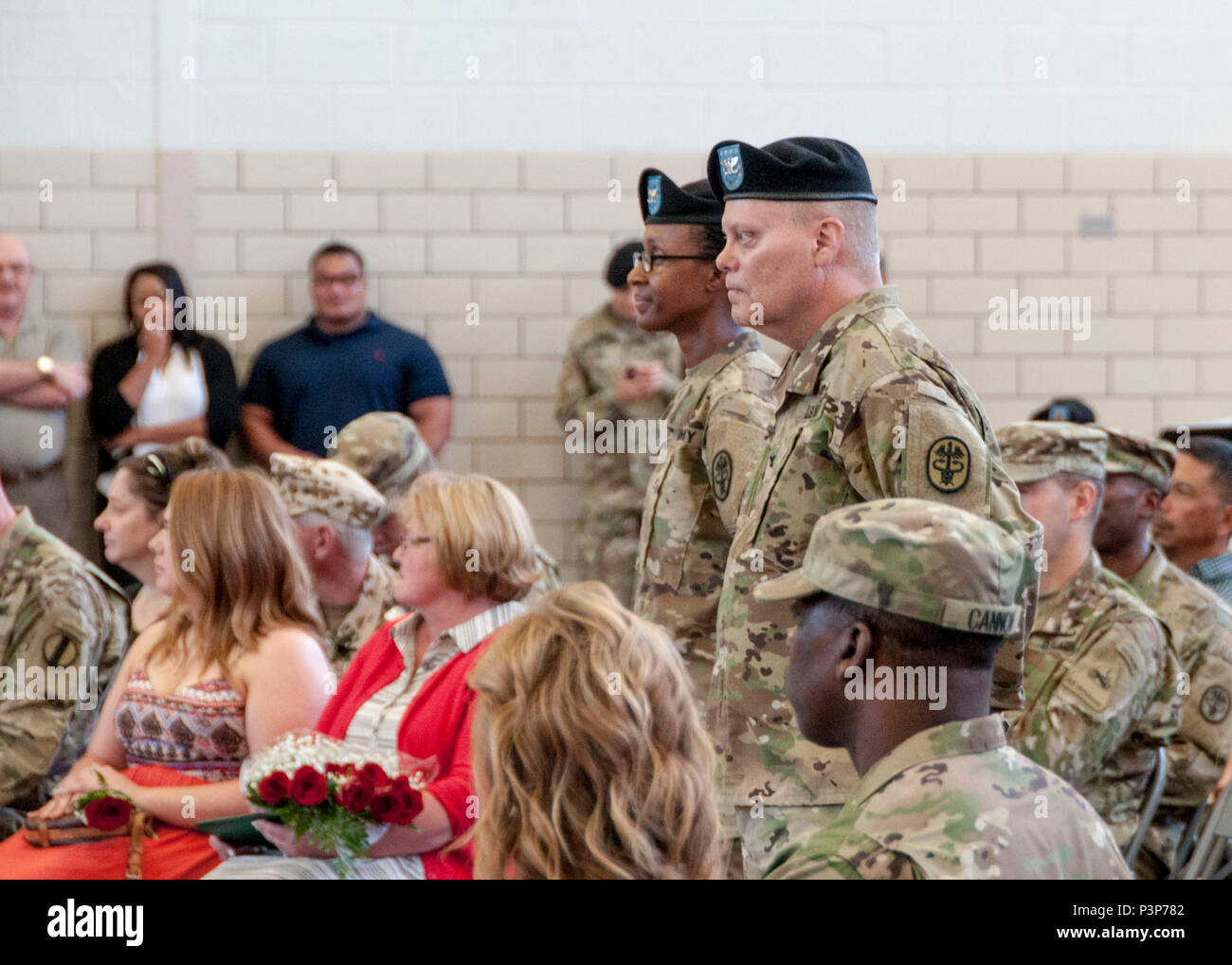 Col. Michael Hemker (foreground), outgoing commander, Fort Bliss Dental ...