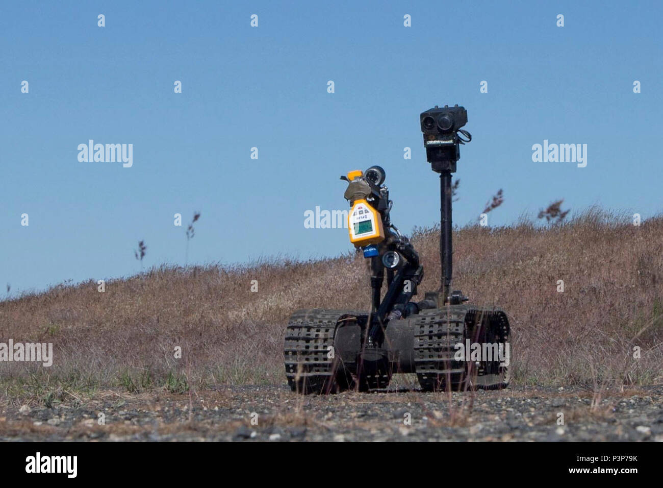 A Mark II Talon Robot holds an Identifinder at the Umatilla Training ...