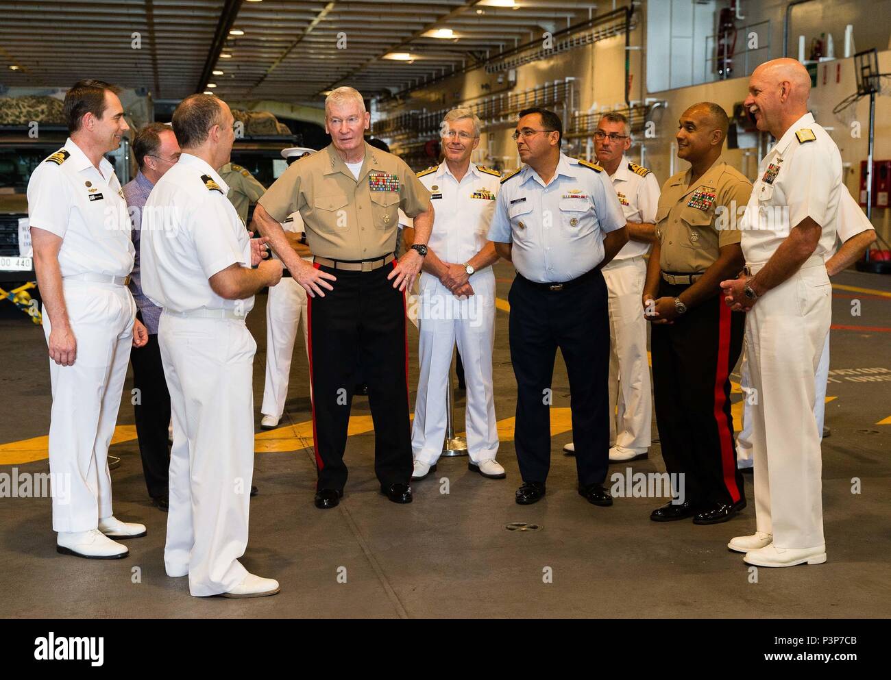 Senior officers from the US Armed Forces are given a tour of HMAS ...