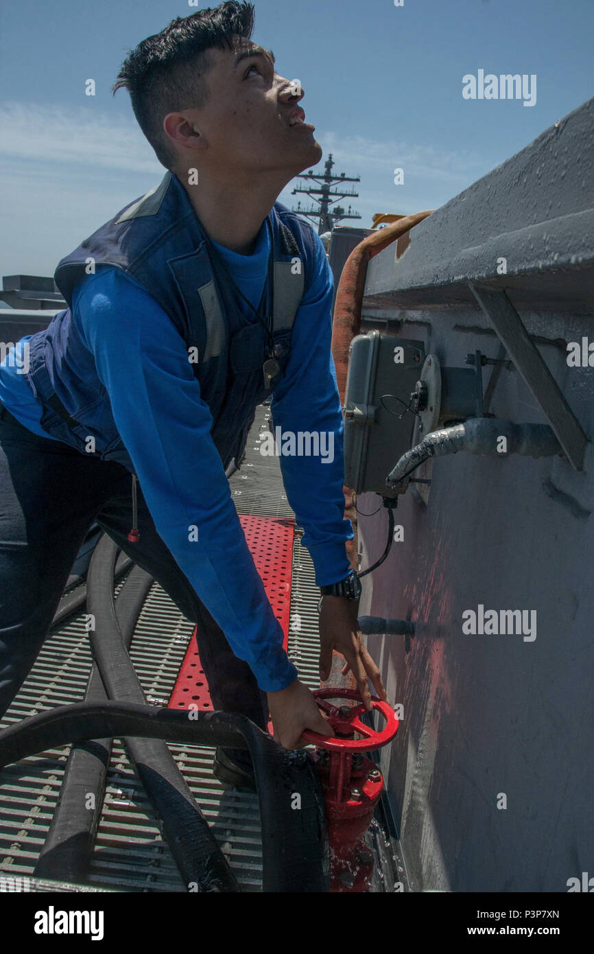 WATERS SOUTH OF JAPAN (May 8, 2017) Aviation Boatswain's Mate (Handling ...
