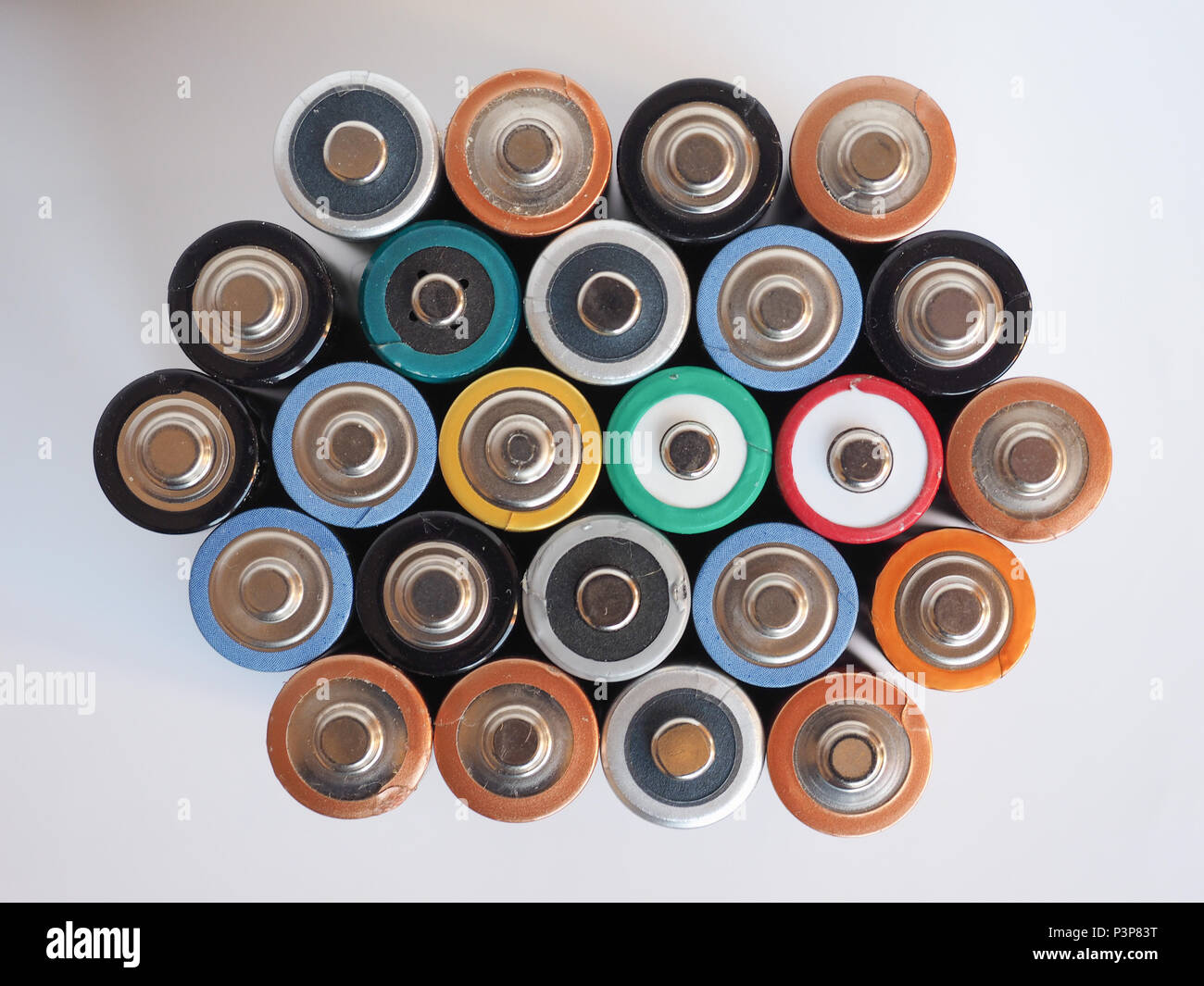 Many AA batteries (aka Double A) for electronic devices Stock Photo - Alamy
