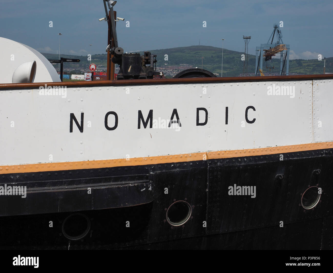 BELFAST, UK - CIRCA JUNE 2018: SS Nomadic tender ship of the White Star ...