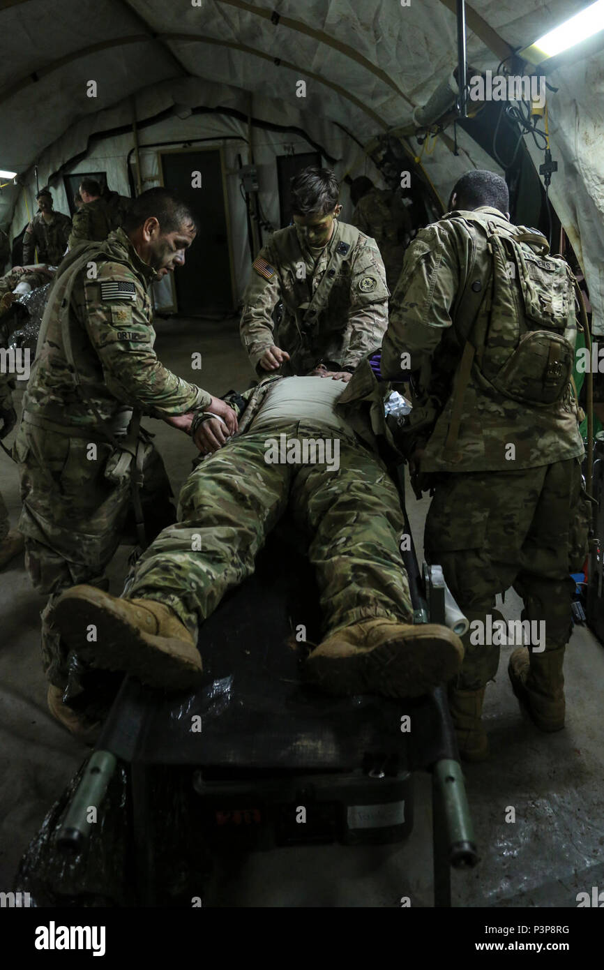 U.S. Soldiers of Regimental Support squadron, 2d Cavalry Regiment treat ...
