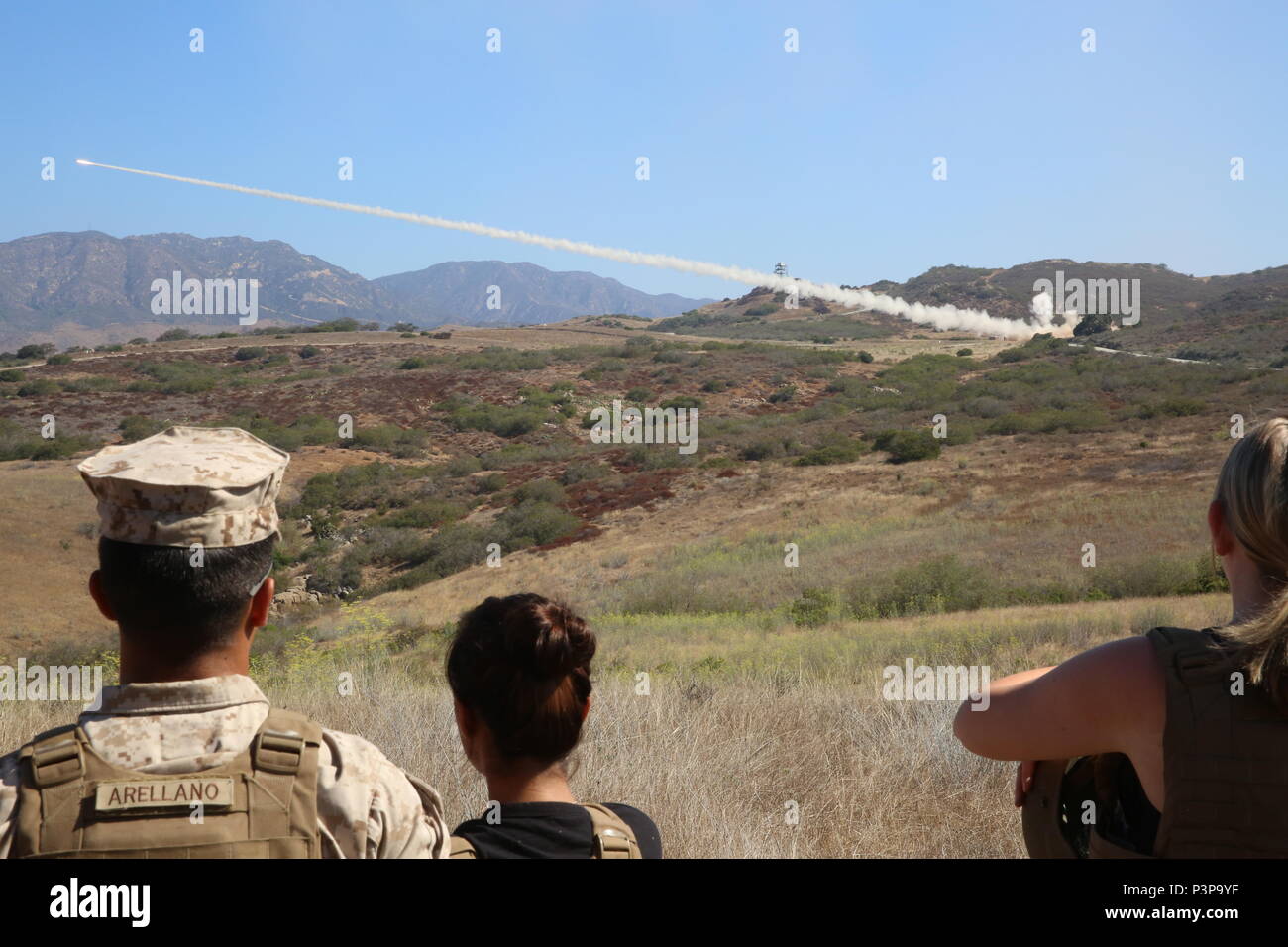 Marines and their families watch Marines with 5th Battalion, 11th ...