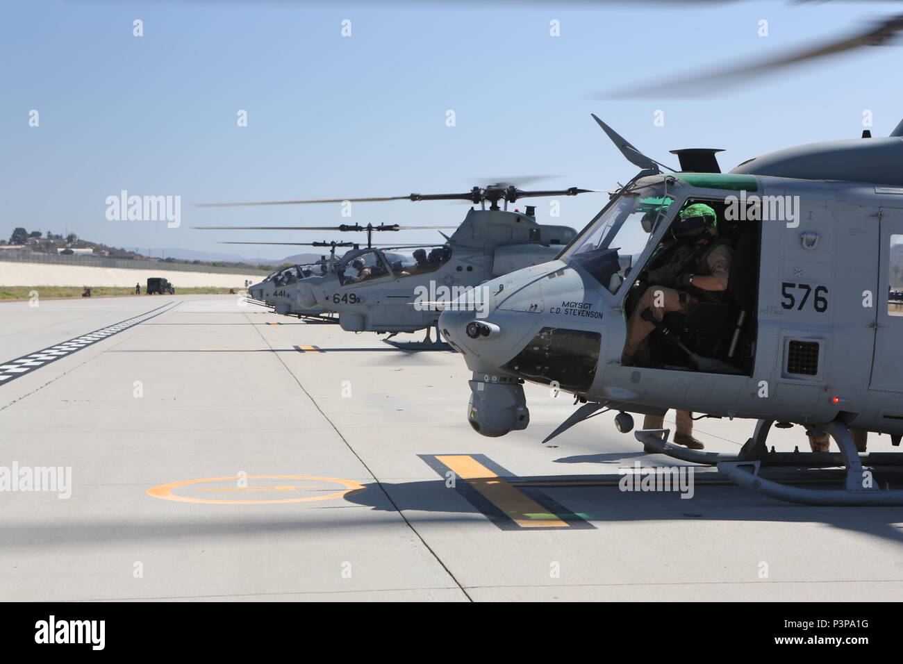 Aircraft with Marine Light Attack Helicopter Squadron (HMLAT) 303, 3rd ...