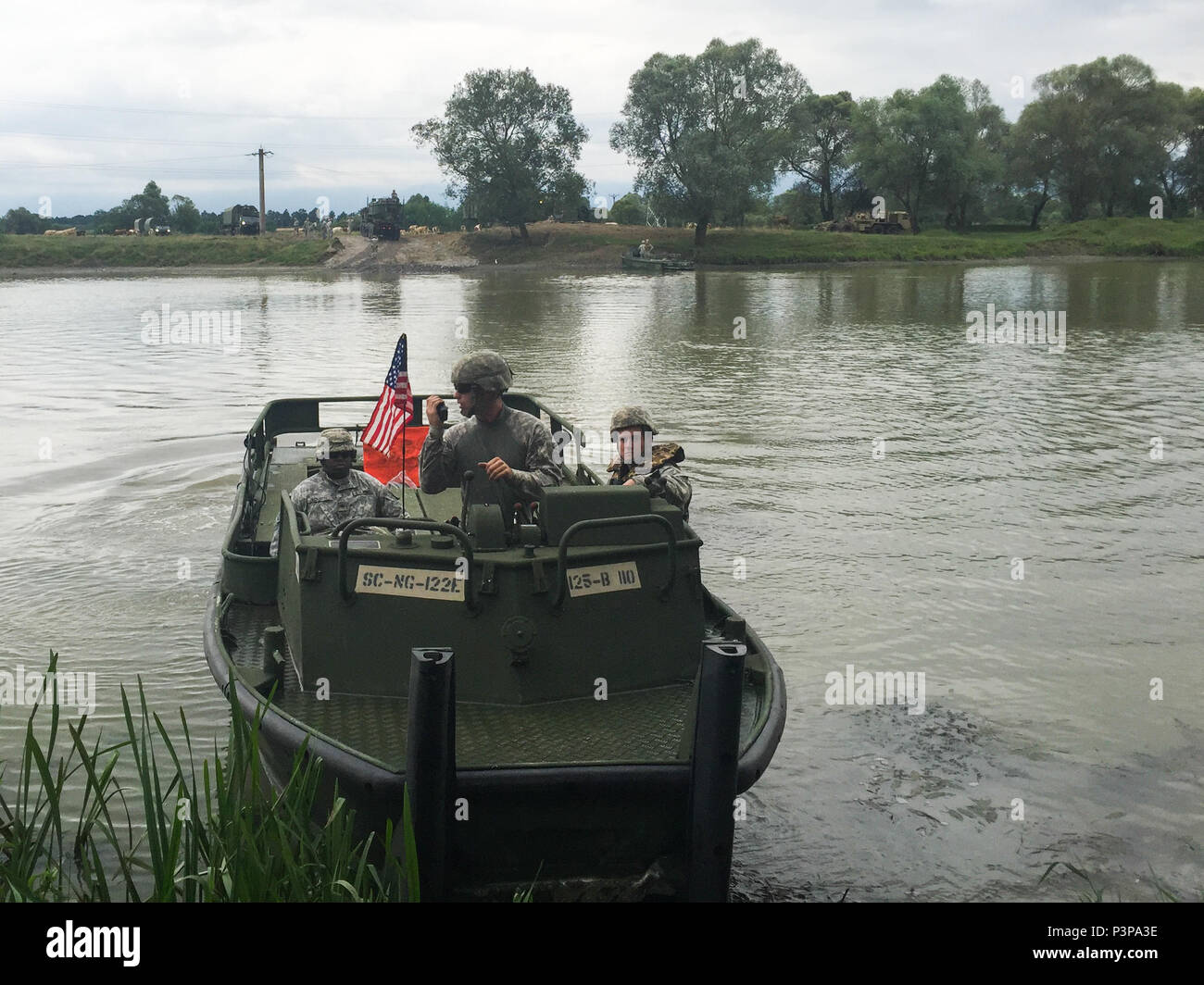 Soldiers from the 125th Multi-Role Bridge Company from the South ...