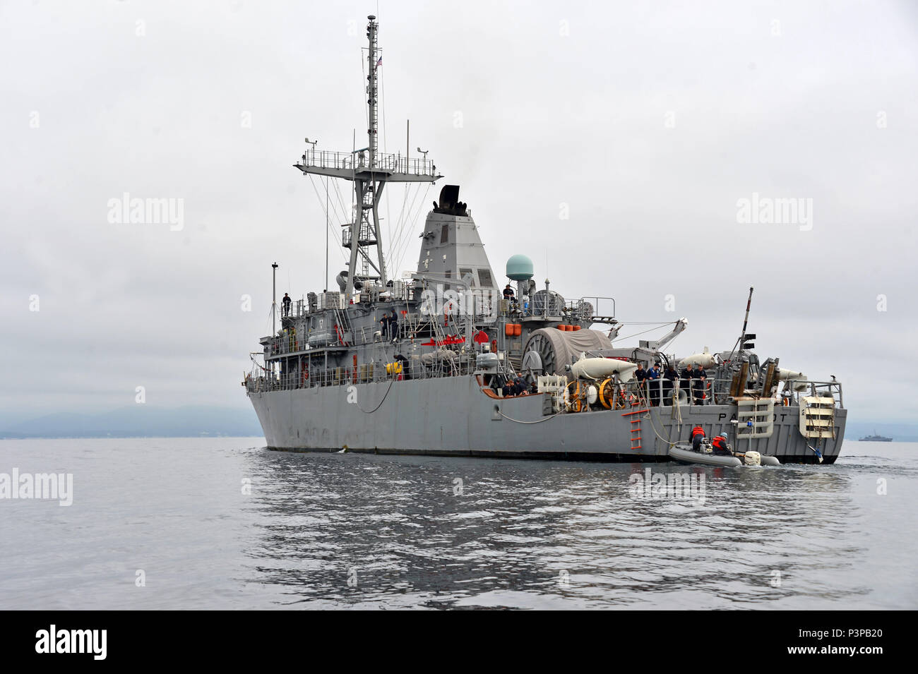 USS Patriot (MCM 7) prepares to conduct a Mine Countermeasure (MCM ...