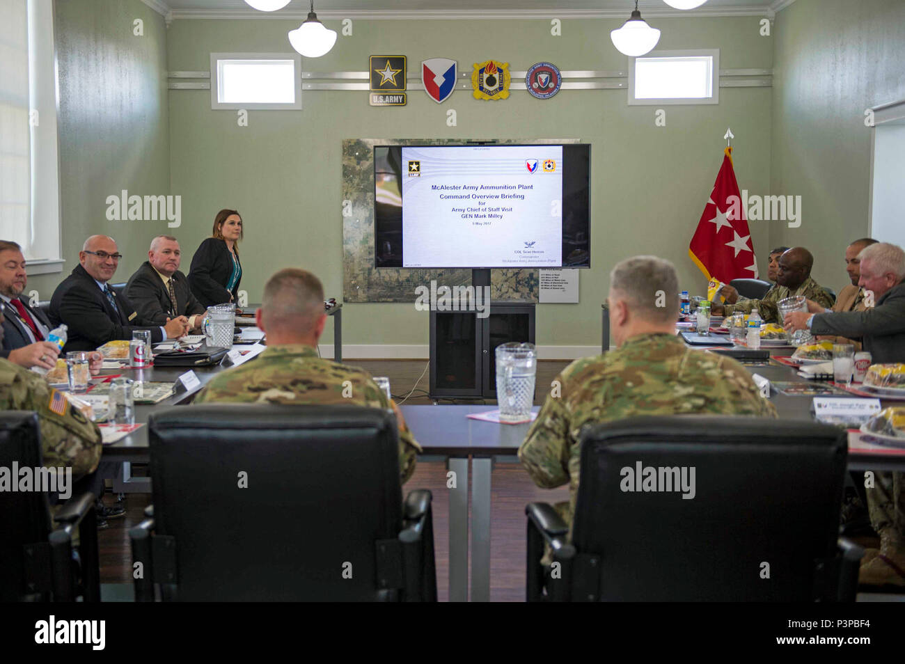 U.S. Army Chief of Staff Gen. Mark A. Milley, right, receives an ...