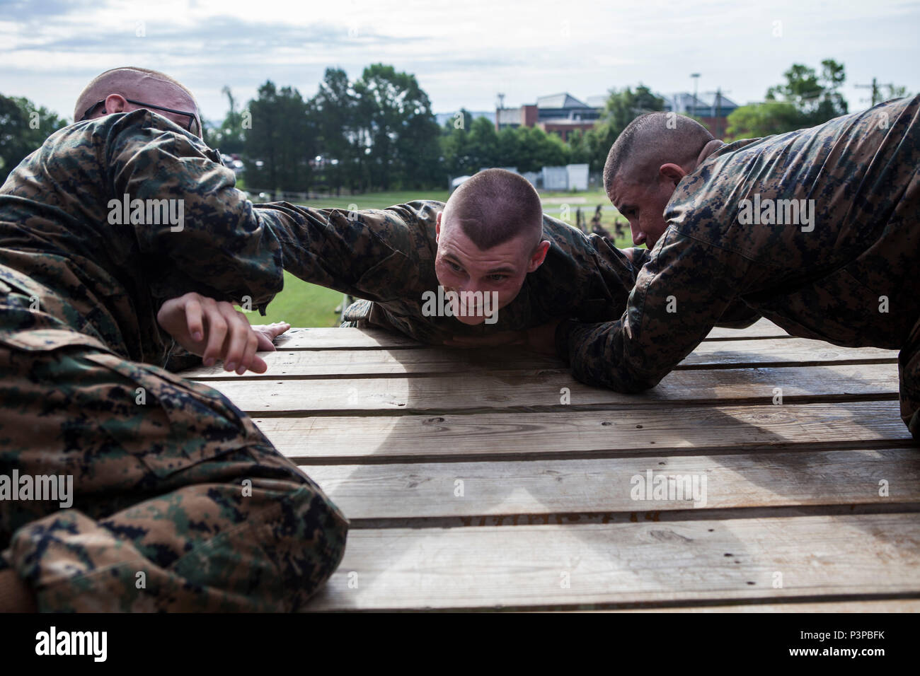 Candidates with Delta Company, Officer Candidate School (OCS), conduct ...