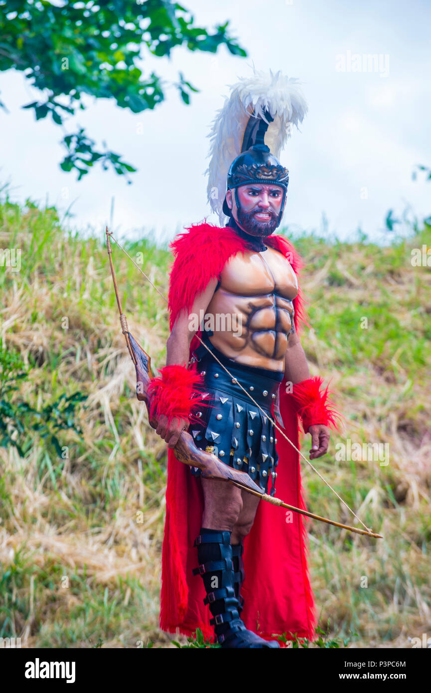 Participant in the Moriones festival in Boac Marinduque island the ...
