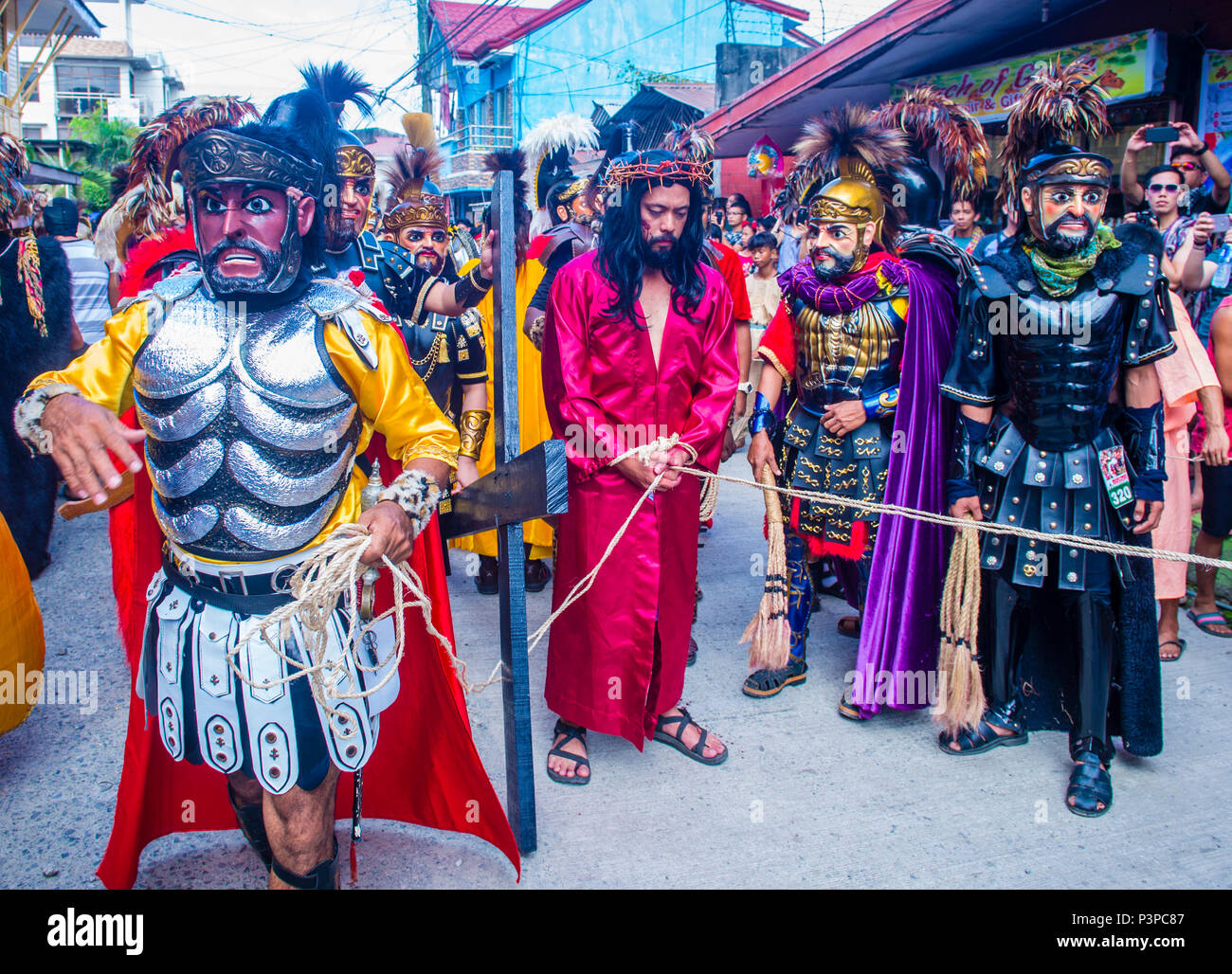 Participants in the Moriones festival in Boac Marinduque island the ...