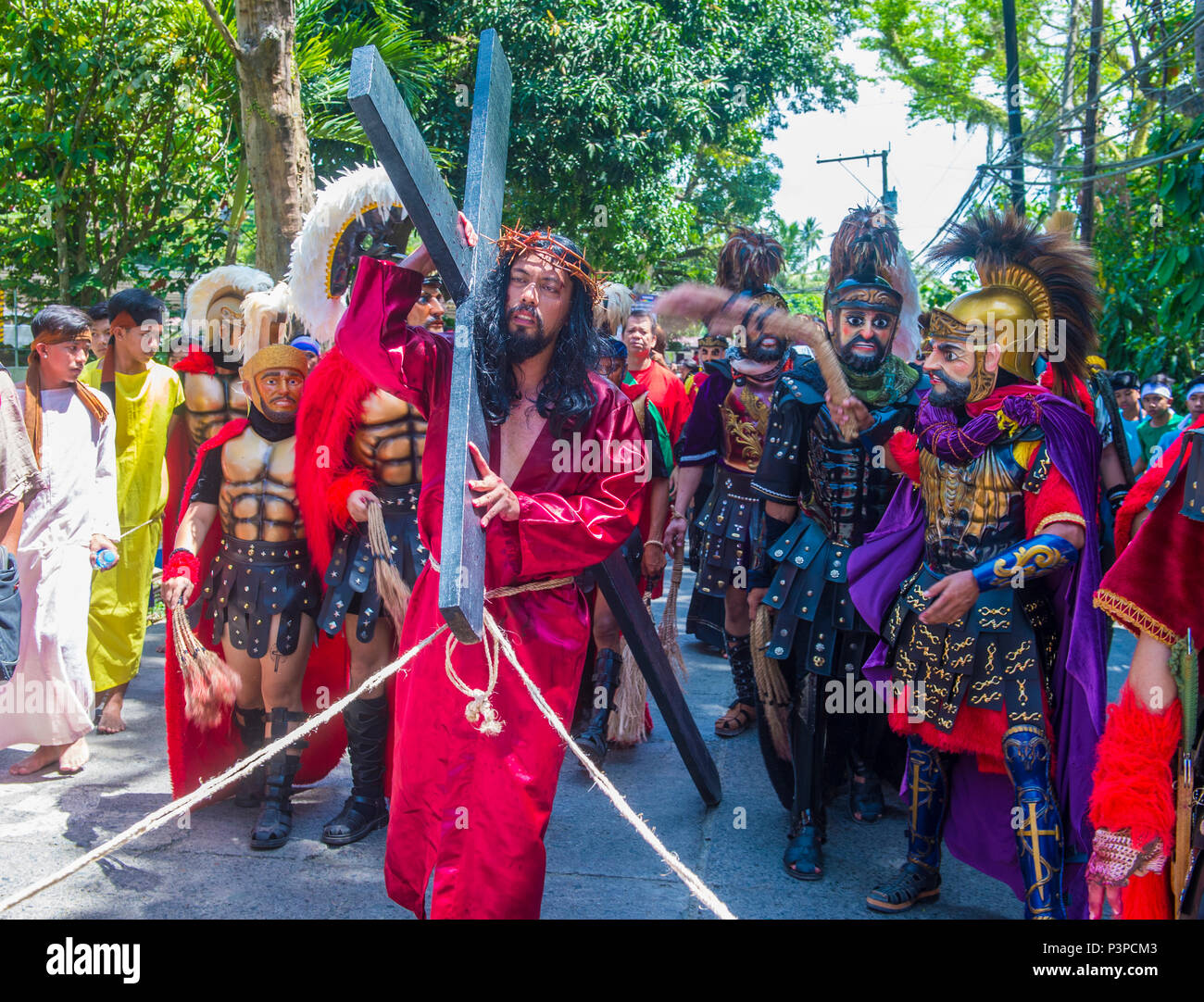 Participants in the Moriones festival in Boac Marinduque island the ...