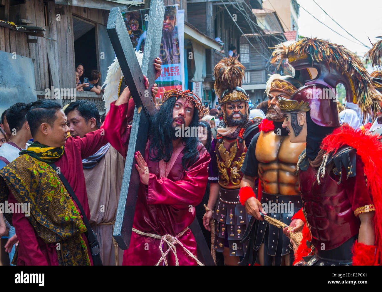 Participants in the Moriones festival in Boac Marinduque island the Philippines Stock Photo - Alamy