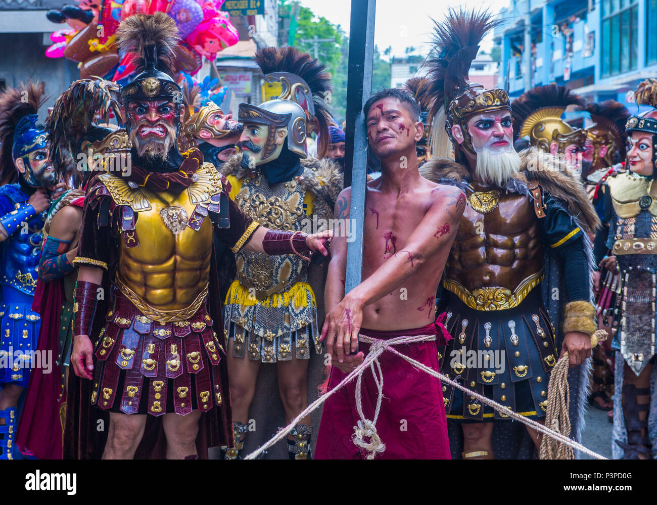 Participants in the Moriones festival in Boac Marinduque island the ...