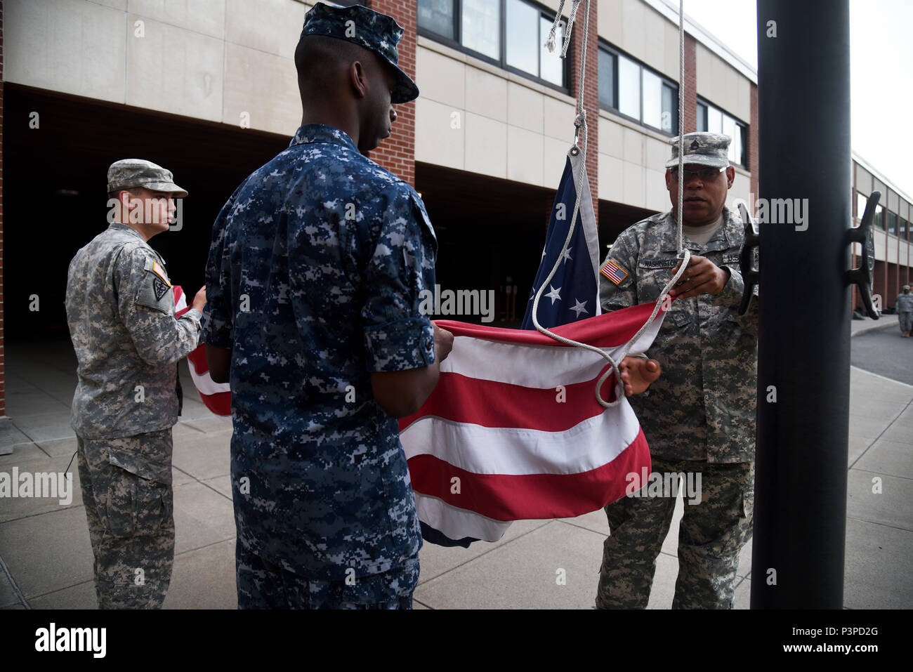U.S. Army Spc. Robert Thompson, left, U.S. Navy Hospital Corpsman 2nd ...