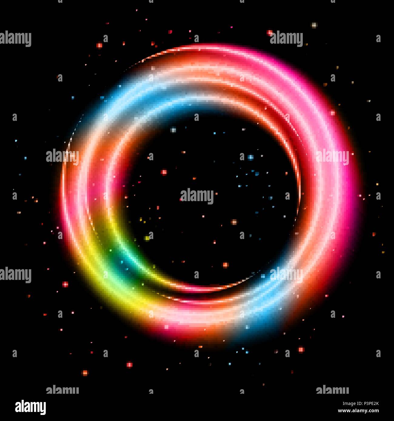 Colorful light shining circle banner, stock vector Stock Vector Image ...