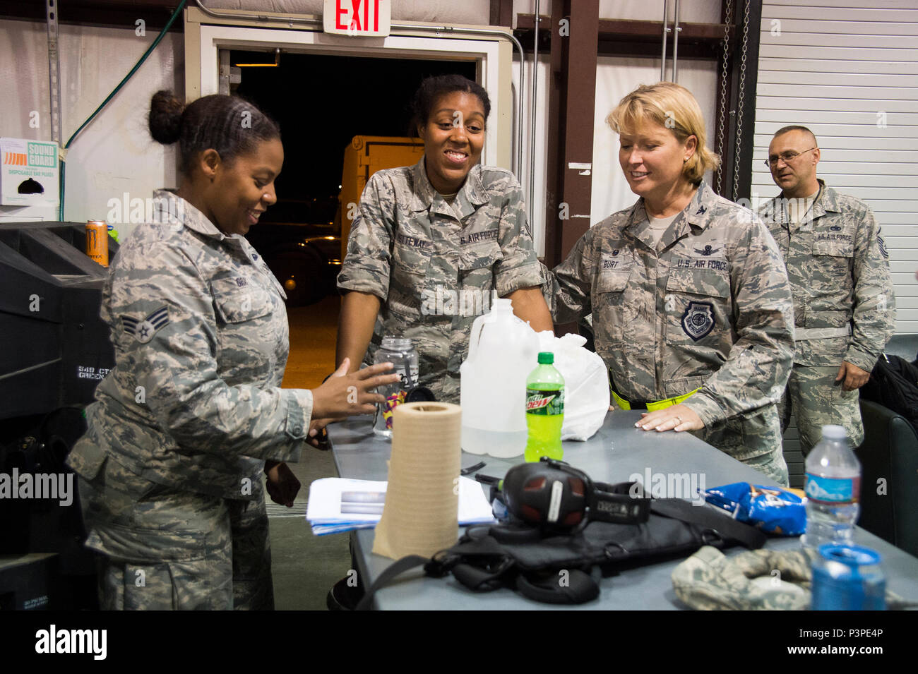 Col. DeAnna Burt, Air Expeditionary Wing commander, visits various ...