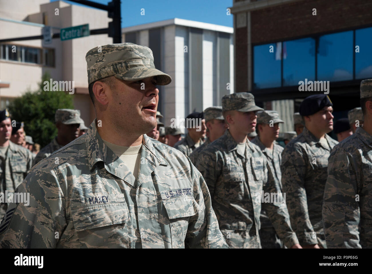 Master Sgt. Royal Maxey, 90th Missile Security Forces Missile Squadron member, leads more than ...