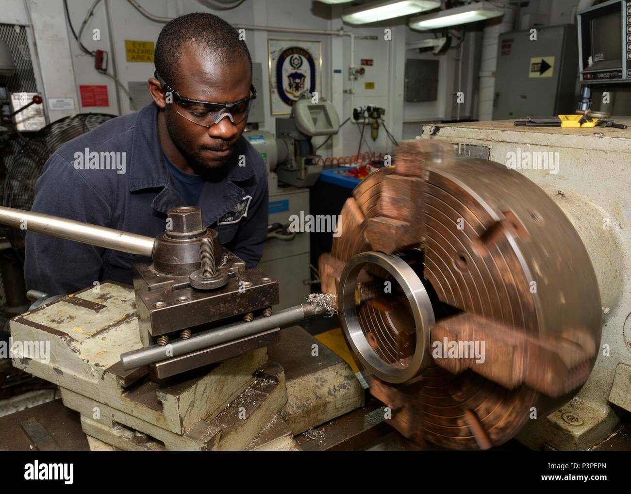 INDIAN OCEAN (July 23, 2016) Machinery Repairman Fireman Remy Tembe ...